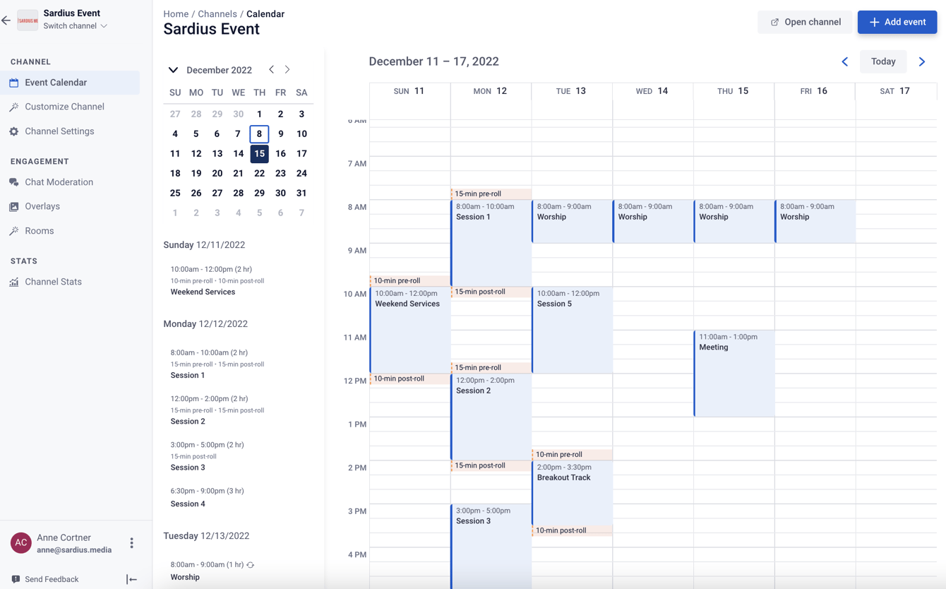 Adding a Calendar Event