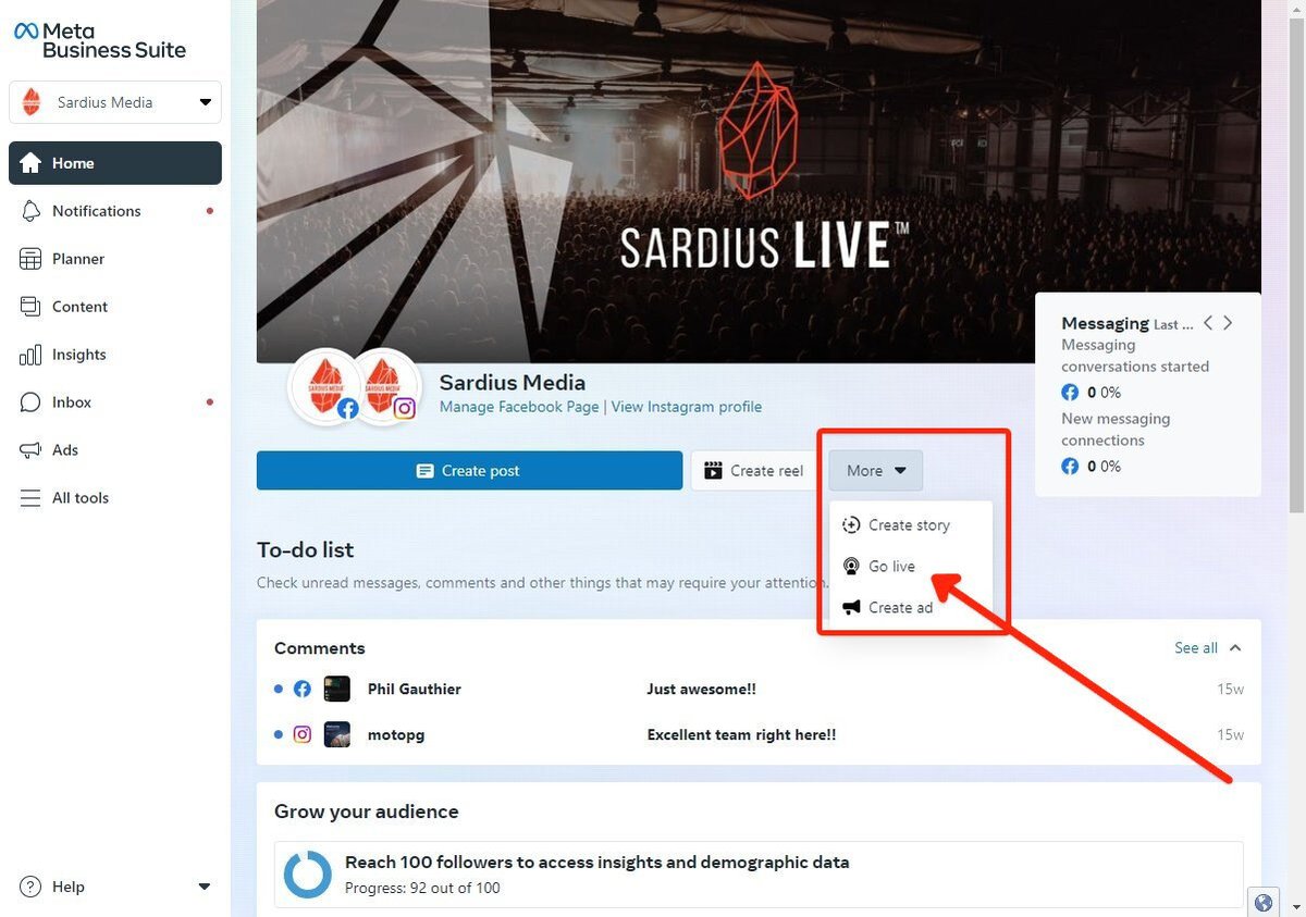 Facebook Live Stream Settings